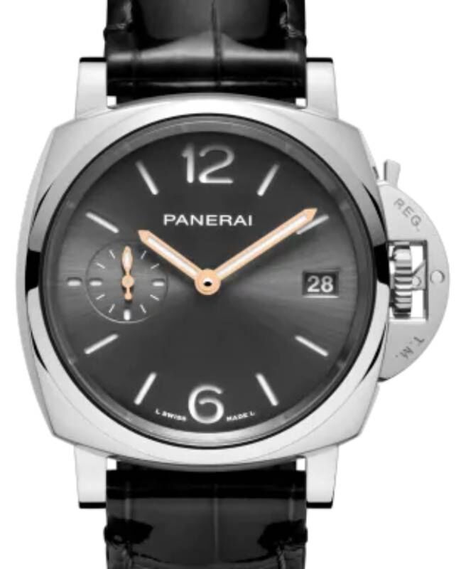 Panerai Luminor Due Stainless Steel 38mm Anthracite Grey Dial PAM01247 ...