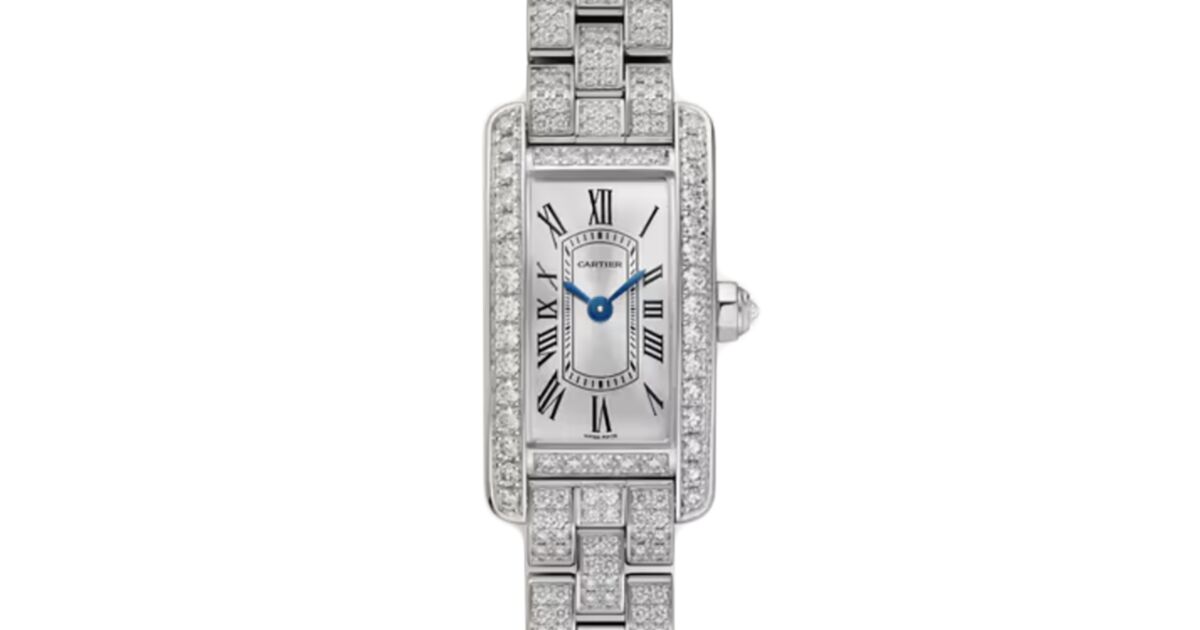 Cartier Tank Americaine Mini Quartz Steel/Diamonds Silver Dial WJTA0060