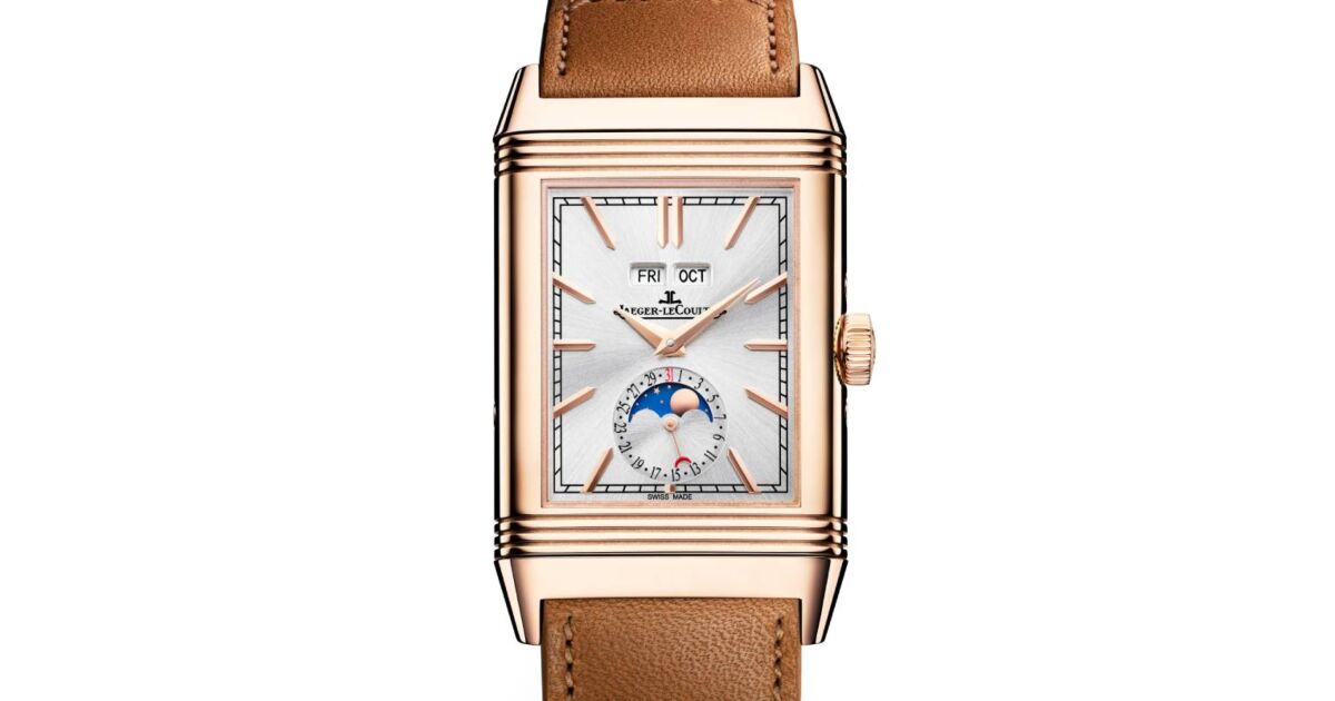Jaeger-LeCoultre Reverso Tribute Pink Gold Duoface Calendar Moon Phase ...