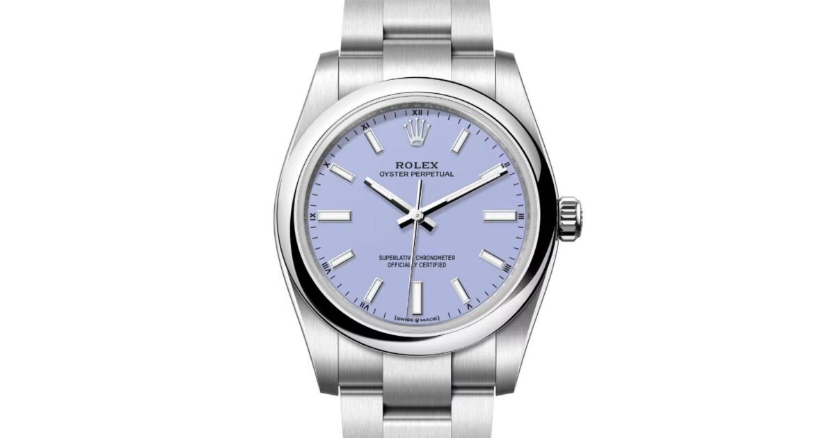 Rolex Oyster Perpetual 34 Steel Lavender Index Dial 124200 - BRAND NEW
