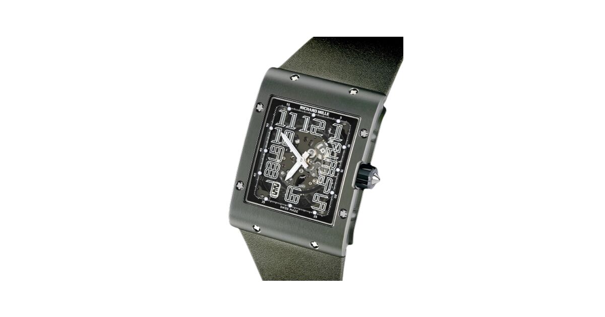 Richard Mille Automatic Winding Extra Flat Titalyt Titanium RM 016 ...
