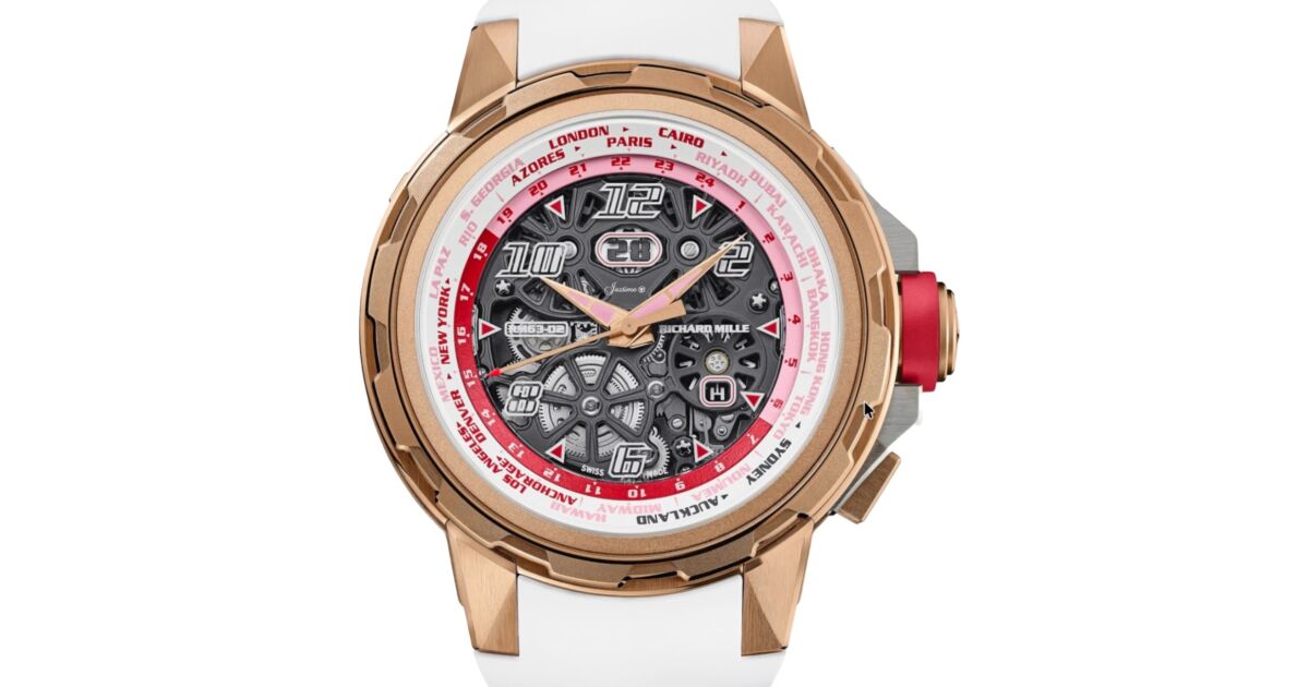 Richard Mille Automatic Winding Worldtimer Ingenious Red Gold/Titanium ...