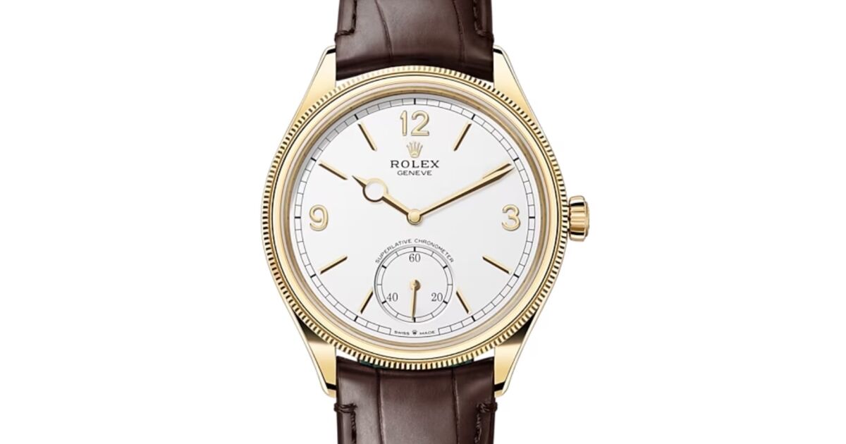 Rolex Perpetual 1908 Yellow Gold White Dial Domed/Fluted Bezel ...